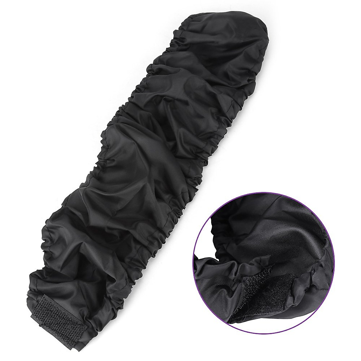 4Pcs Baby Stroller Wheel Cover, Infant Pram Stroller Wheel Protection Covers Black Dust Tire Cover(L)