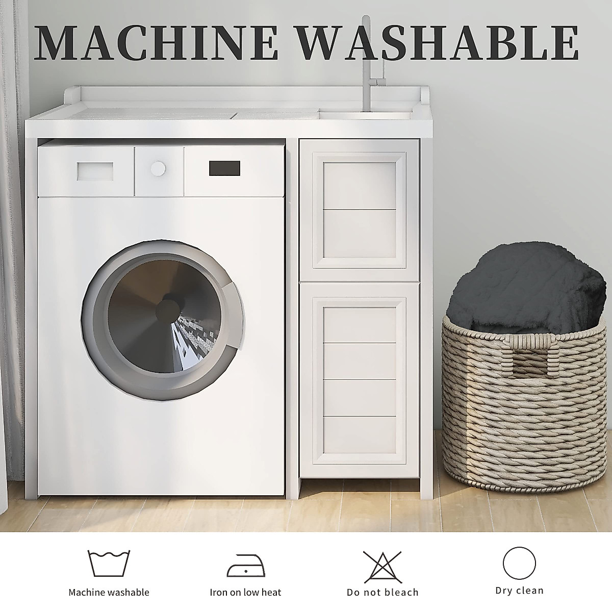 Easy-Going Oversized Wearable Blankets, Cozy and Plush Jacquard Flannel Hoodie Blanket with Front Pocket, Adults, Dark Gray