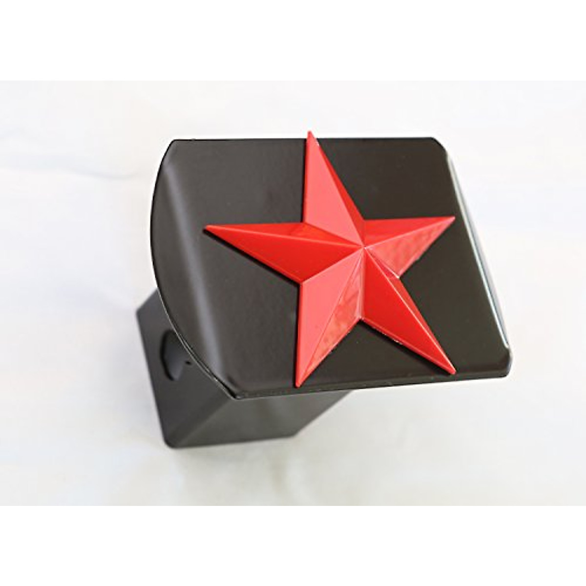 LFPartS Rock Star 3D Red Emblem on Black Trailer Metal Hitch Cover Fits 2" Receivers New