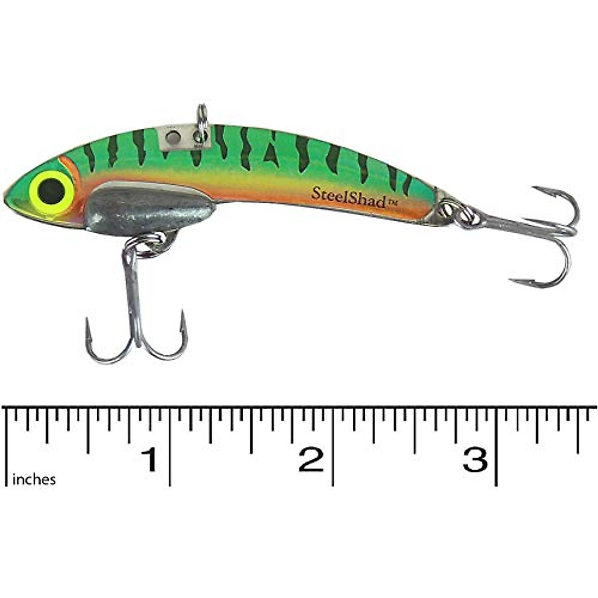 SteelShad - Original Series (3/8 oz) Perch - Bass Fishing Lures - Lipless crankbait for Freshwater Fishing - Long Casting Blade Bait Perfect for Bass, Walleye, Trout