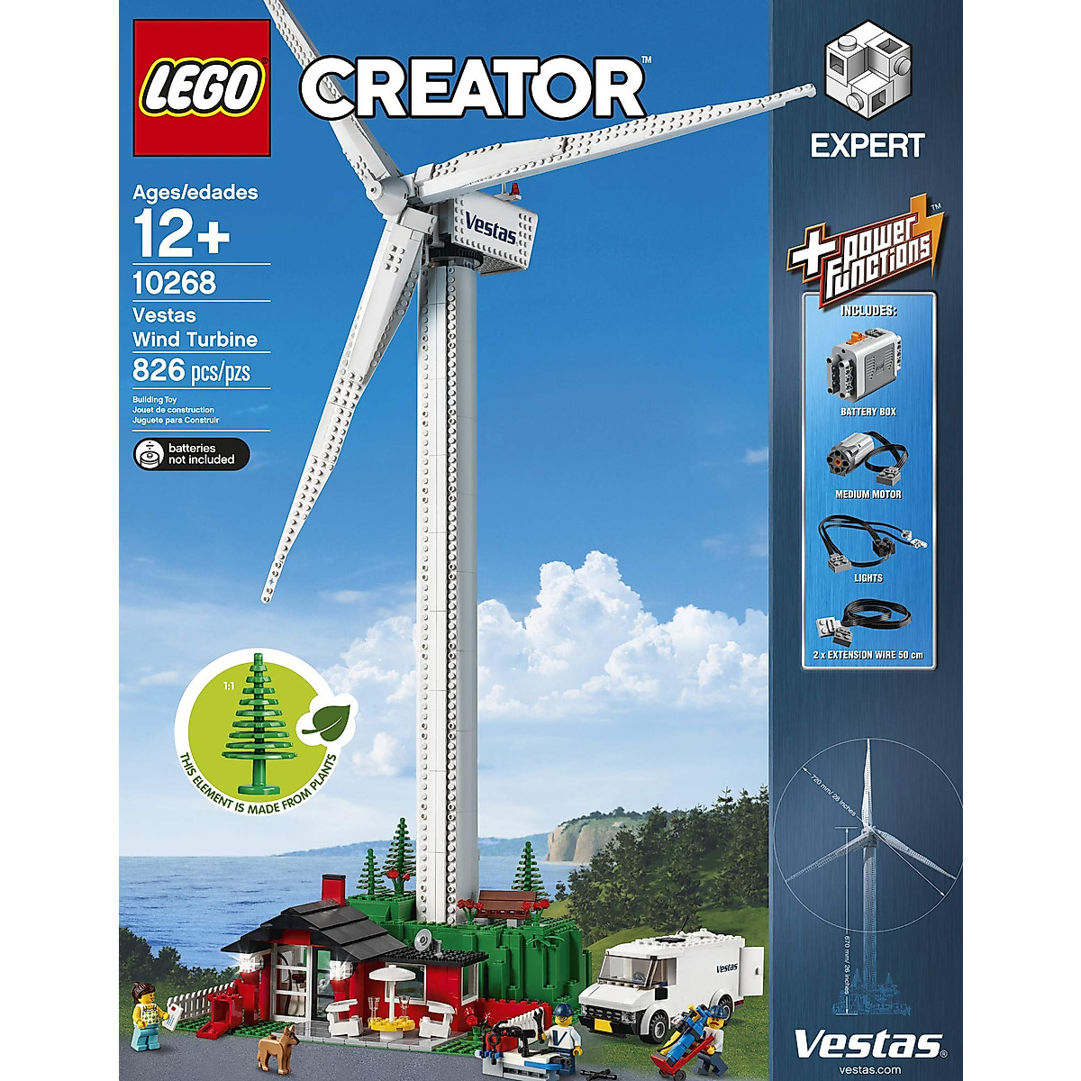 LEGO Creator Expert Vestas Wind Turbine 10268 Building Kit (826 Pieces)