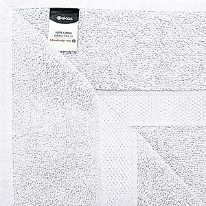 Oakias 6 Pack White Hand Towels – 16 x 28 Inches – 600 GSM Quality – Highly Absorbent & Soft Gym Towels