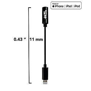 Mic-Lock Lightning with Sound Pass - Audio and Data Security Privacy Protector - Lightning to 3.5mm Headphone Adapter (Single Pack)