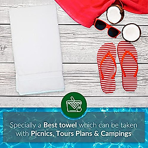 GOLD TEXTILES Bulk Bath Towels White 12 Pack (22x44 Inches) Economy Light Weight Easycare