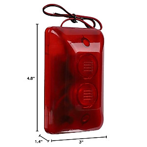 12V 15W Wired Strobe Siren,Sound and Light Alarm System,Sound Alarm Strobe Flashing Red Light 120dB for Home Security