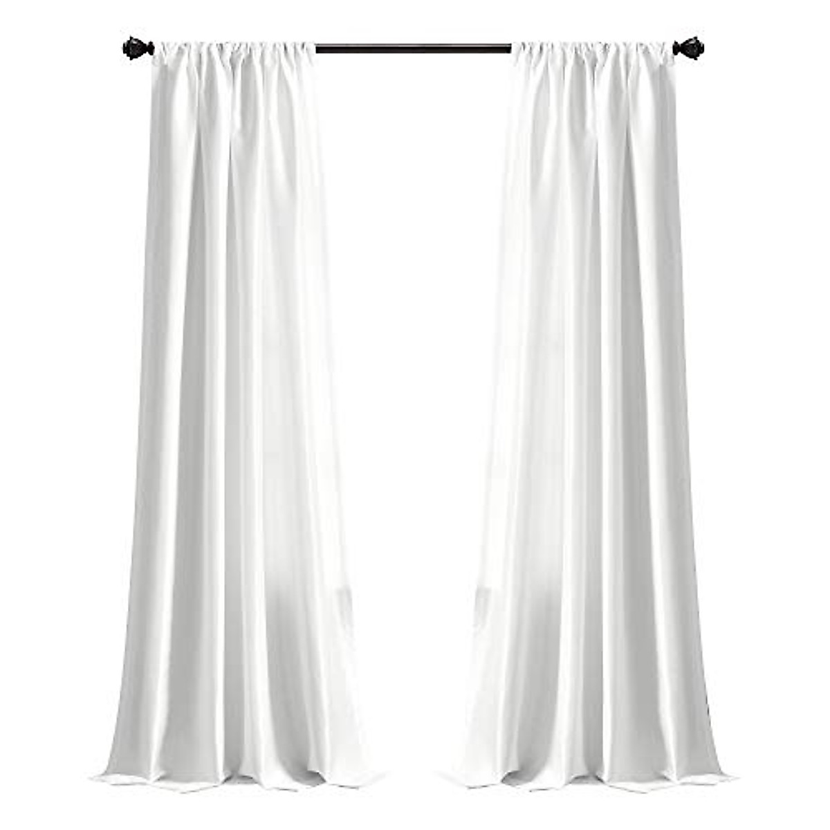 Elegant White Single Window Panel for Living, Dining, Bedroom