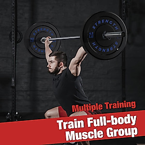 Rendpas Olympic Bumper Plates Set - Virgin Rubber Weights for Strength Training 160LB-Set