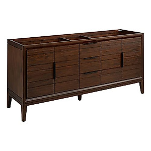 Signature Hardware 482479 Aliso 72" Single Vanity Cabinet Only with Teak Cabinet - Less Vanity Top