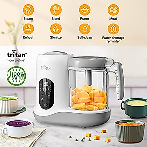 BEAR 2023 Baby Food Maker | One Step Baby Food Processor Steamer Puree Blender | Auto Cooking & Grinding | Baby Food Puree Maker with Self Cleans | Touch Screen Control
