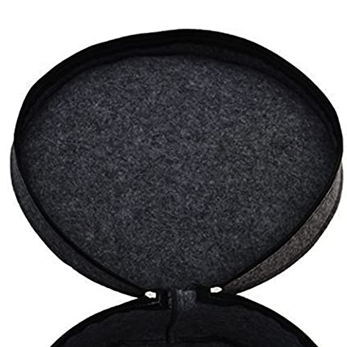 sikiwind Round Felt Storage Box, Large Size with Transparent Side Window Clothes Hats Toys Organizer Bucket Storage Bin Bag for Men Women Travel - Portable Dust Case