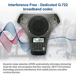 VTech VCS702 ErisStation DECT 6.0 Conference Phone with Two Wireless Mics using Orbitlink Wireless Technology