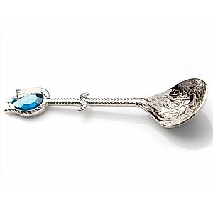 Swarovski Crystal Coated Handmade Brass Sugar Chocolate Candy Bowl Serving Dish with Lid & Spoon (Gold)