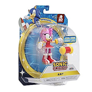 Sonic The Hedgehog 4-Inch Action Figure Modern Amy with Hammer Collectible Toy