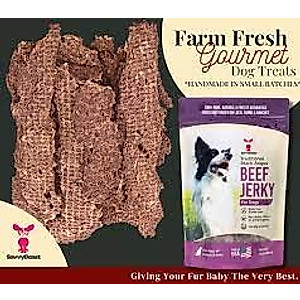 Beef Jerky Dog Treats for Dogs - 16 oz Grass-Fed Natural Real Meat Jerky Made in the USA Only - Thin Healthy Grain Free Chew Sticks - High in Protein Tender Strips - Perfect for Training & Rewarding
