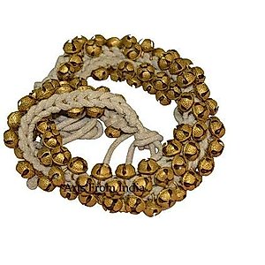 Kathak Ghungroo Dancing Bells Ghungroo Pair Handmade Indian Classical Dance Accessories Ghungru Brass Bell (100+100) Bells