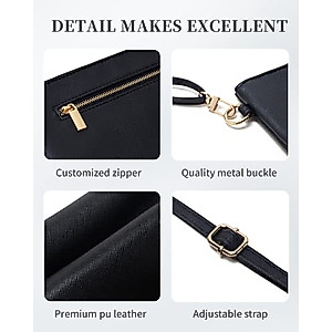 Vorspack Crossbody Bag for Women Small Crossbody Purse PU Leather Shoulder Handbag with Adjustable Strap