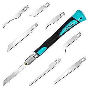 Prozwee Model Craft Hand Saw Kit(with 14PCS Saw Blades),Modeling Knife Hacksaw Tool,DIY Mini Razor Saw Kit for Handcrafted, DIY models and Other Fine Cutting
