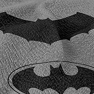 LOGOVISION Batman Blanket, 50"x60" Bat Symbol Woven Tapestry Cotton Blend Fringed Throw
