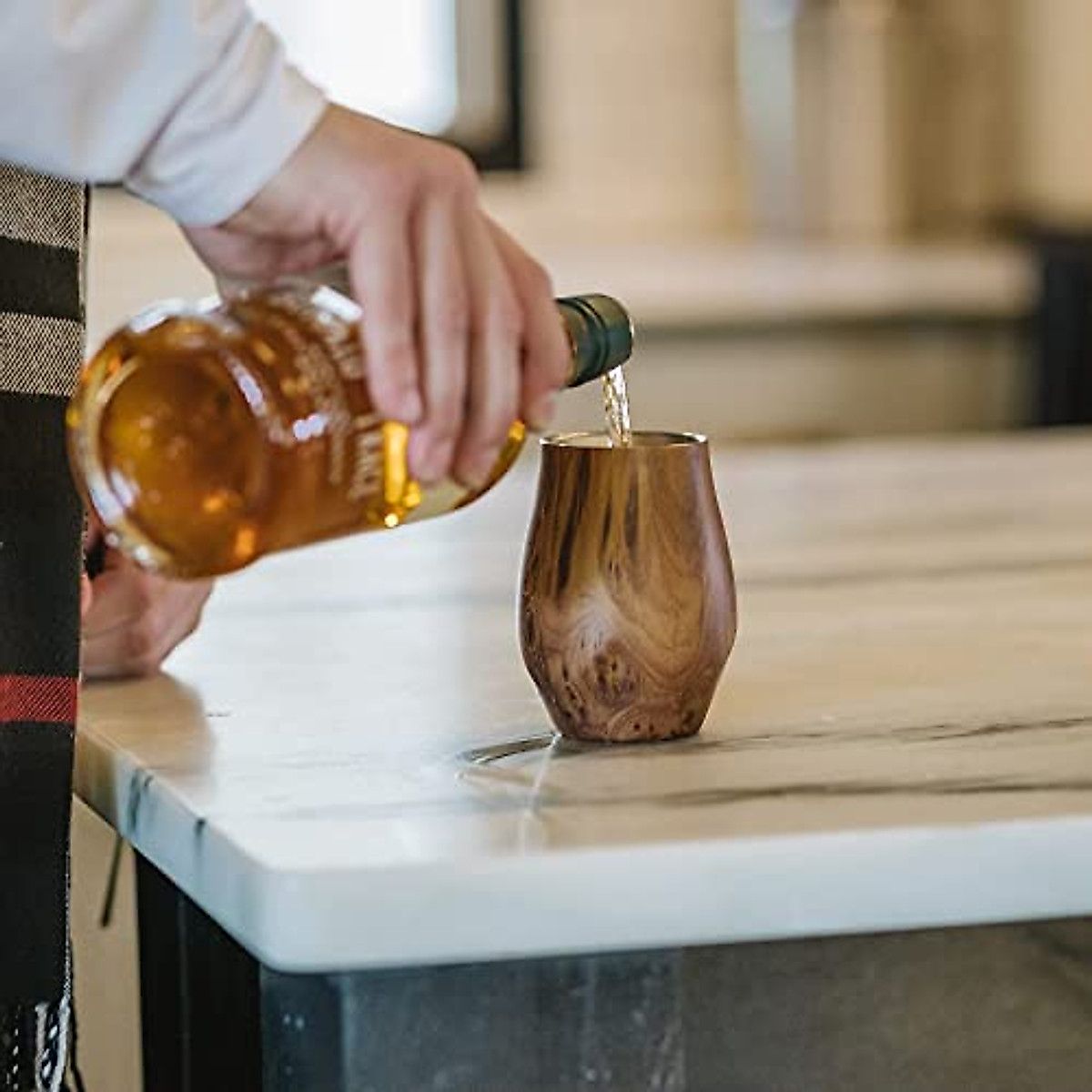 BrüMate NOS'R, Double-Wall Stainless Steel Whiskey Nosing Glass - 7 Oz (Walnut)