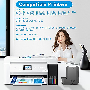 Poschink T04D1 T04D100 Ink Maintenance Box for ET-15000 ET-3750 ET-3760 WF-2860 ET-4760 ET-3850 ET-4850 XP-5100 ET-3710 ET-5150 ET-3830 ET-M1000 ST-3000 ET-M2170 Printers TO4D1/TO4D100/EWMB2/04D1