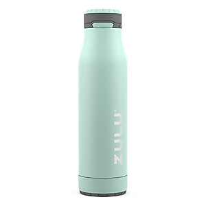 ZULU Ace Vacuum Insulated Stainless Steel Water Bottle with Leak-Proof Locking Lid and Removable Base, Yucca, 24oz
