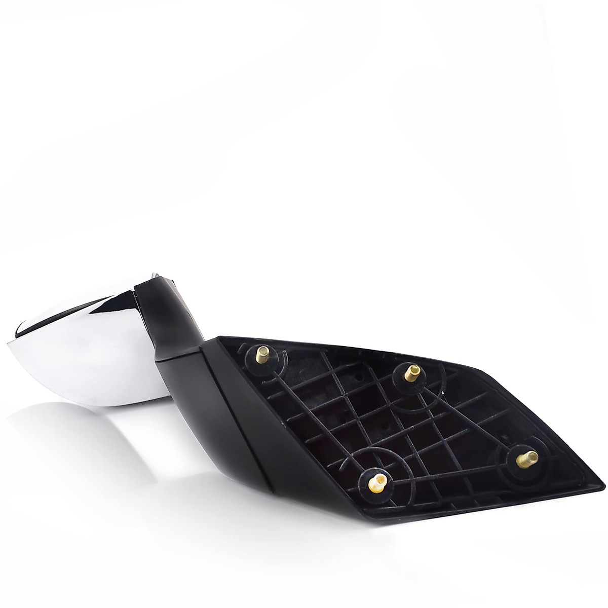 TORQUE Chrome Hood Mirror Replacement for 2004-2017 Volvo VNL Semi Trucks with Mounting Plates Driver Left Side LHD Passenger Right Side RHD (TR009-R TR009-L)