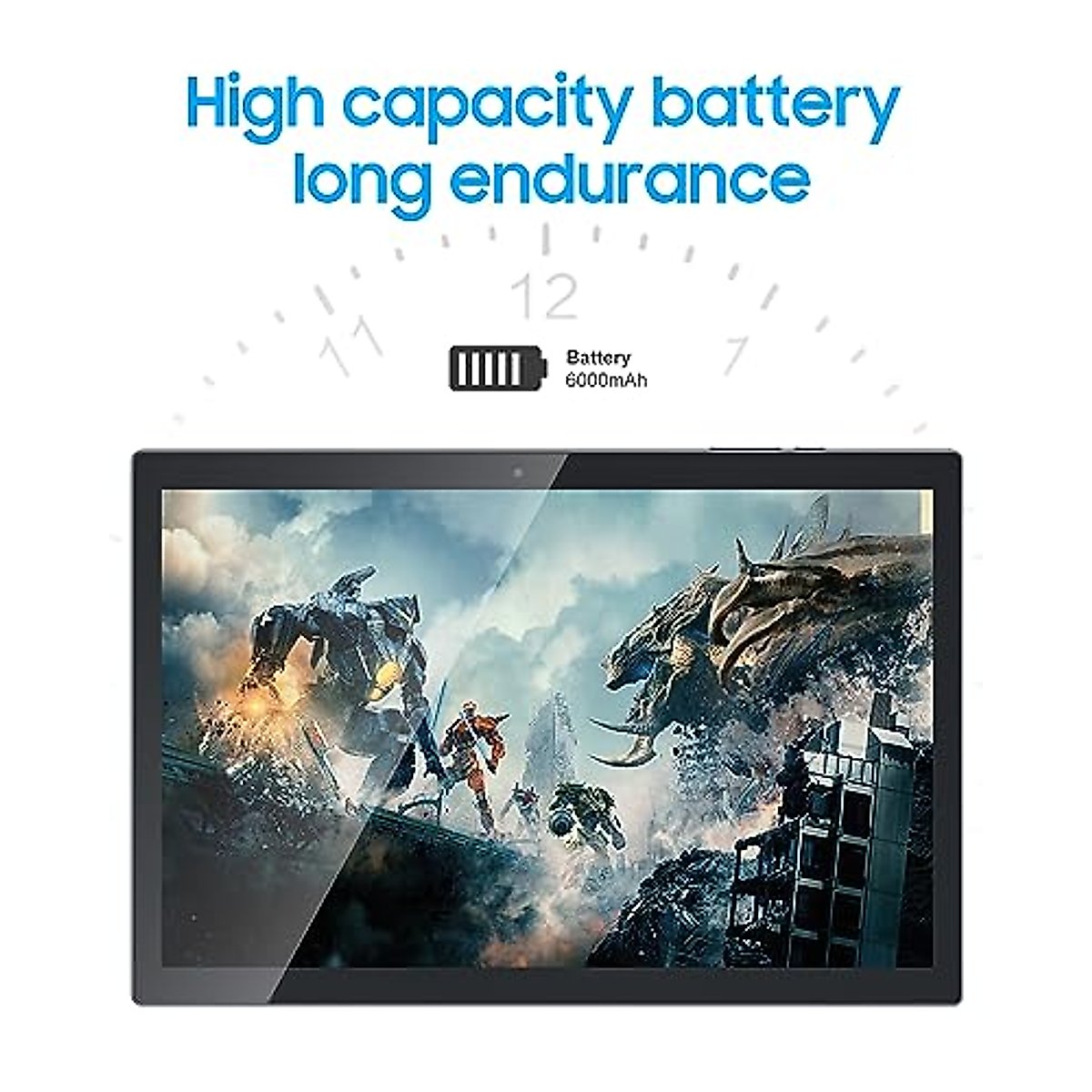 BYANDBY Android 13 Tablet 10 Inch，2 in 1 Tablet with Keyboard 12GB+128GB+512GB Expandable 5G WiFi 6,IPS Touch, Dual Camera Computer Tablets with Case (Black)