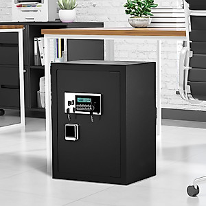 YITAHOME Fireproof Safe Box for Home, 4 CuBic Feet Anti-Theft Fire Safe with Digital Keypad Key, Removable Shelf, LED Light, for Home Office Hotel Use