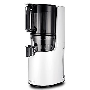Hurom H-200 Easy Clean Electronic Juicer Machine (White) - Self Feeding Slow Juicer w Big Mouth Hopper to Fit Whole Fruits & Vegetables - Healthy Living - Rinse Clean No Scrub BPA Free Easy Assembly