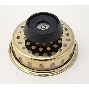 Replacement Basket for Kitchen Sink Strainers, Polish Brass Finish - By Plumb USA