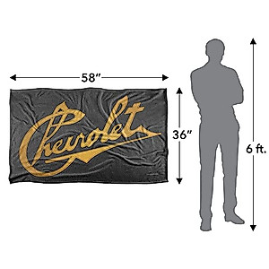 Chevrolet Blanket, 36"x58" Stitched Chevrolet Script Silky Touch Super Soft Throw Blanket