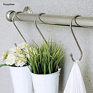 D-BUY 30 Pack 3.5 inch S Hooks Heavy Duty S Hooks Plants Hooks S Hooks for hangings Outdoor Hooks Light Hooks Cup Hooks Large Hangers for Kitchen, Bathroom, Bedroom and Office (Black)