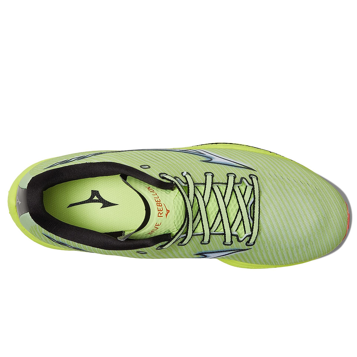 Mizuno mens Wave Rebellion Running Shoe, Neo Lime, 10 US