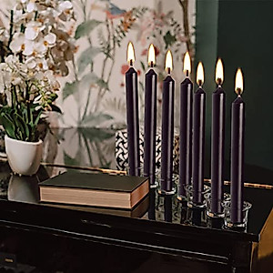 PEILIN Set of 100 Black Brown Spell & Chime Candles – Premium Mini Taper Candles for Rituals, Prayer, Birthdays, Meditation, Altar, Spells, Chime Candles - 5 Inch Tall, Unscented ( Black Brown)