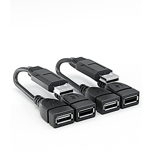 Eanetf USB Cable, 2-Port USB 2.0 Male to Female Splitter, High-Speed Charging & Data Transfer for Laptop, Car, Mac, TV, PC, Xbox, HDD