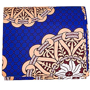 African Polyester Wax Prints Fabric Ankara Real Wax 6 Yards African Fabric for Party Dress FP6393