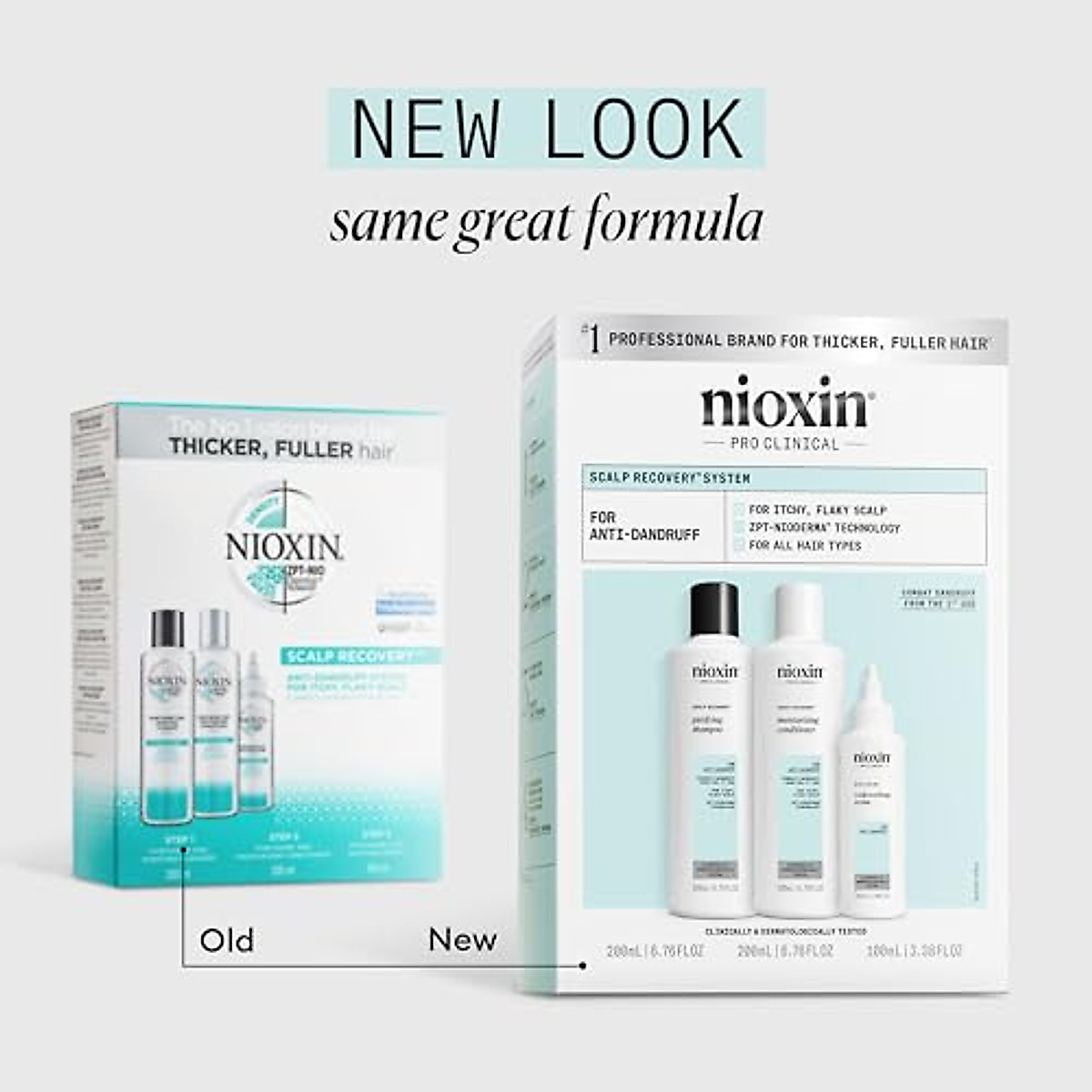 Nioxin Scalp Recovery Anti-Dandruff System Kit for Itchy & Flaky Scalp, Pyrithione Zinc, 6.8 fluid ounce (Packaging May Vary)