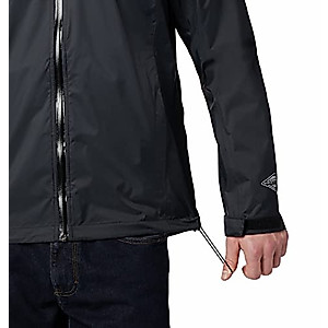 Columbia Men's Evapouration Rain Jacket, Waterproof and Breathable-, Black, Medium