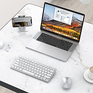 OMOTON Compact Wireless Bluetooth Keyboard for MacBook, iMac, Mac Mini - Compatible with Apple Laptops and Desktops