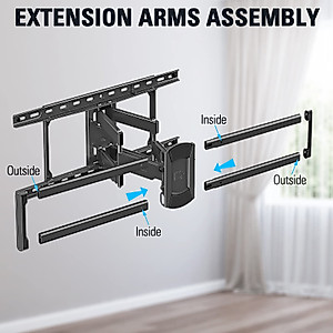 Mounting Dream UL Listed Full Motion TV Mount for Most 42-84 Inch TVs, Adjustable TV Wall Mount Swivel and Tilt, Loading 100 LBS, Max VESA 600x400mm, Fits 16", 18", 24" Studs MD2617-24K