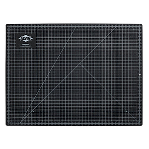 ALVIN Cutting Mat Self-Healing Professional Series 18"x24" Model GBM1824 Green/Black Double-Sided, 5 Ply Gridded Rotary Cutting Board for Crafts, Sewing, Fabric - 18 x 24 inches