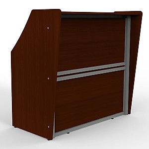 Linea Italia Office Reception Desk, 48" x 24" x 45", Cherry