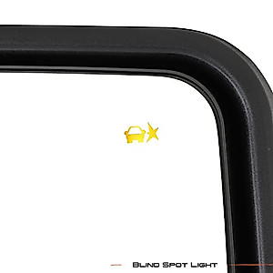 AKKON - Fits 2019-2022 GMC Sierra 1500 Power Heated Manual Folding Towing Mirror w/LED Turn Signal +Blind Spot -Smoked