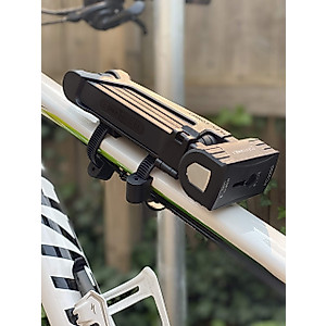 Flex Connex Compact Bike Lock Black | 35" Extreme Bike Lock - Heavy Duty Bicycle Security Chain Lock Steel Bars| Carrying Case Included (Black Ninja)
