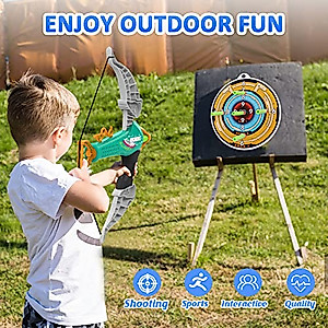 Britik Bow and Arrow for Kids Toys - Archery Set with 20 Suction Cup Arrows, Gifts for Boys Girls Toddler Age 4 5 6 7 8 Year Old