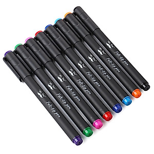 Mr. Pen- Felt Tip Pens, Pens Fine Point, Pack of 8, Fast Dry, No Smear, Colored Pens, Journaling Pens, Felt Pens, Planner Markers, Planner Pens
