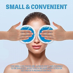 Tutmyrea Ice Packs for Injuries Reusable, 12 Pack Soft Small Ice Packs for Kids, Cold Compress for Pain Relief, Gel Ice Packs for Eyes, Wisdom Teeth, Face, Breast, Allergies, Small Wounds