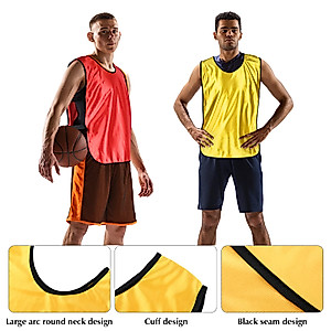 48 Pcs Team Practice Vests for Adults Youth Sports Pinnies Scrimmage Practice Undershirt Kids Football Training Jerseys Expansion Activity Team Group Vest for Soccer,Basketball, Volleyball,Athletics…