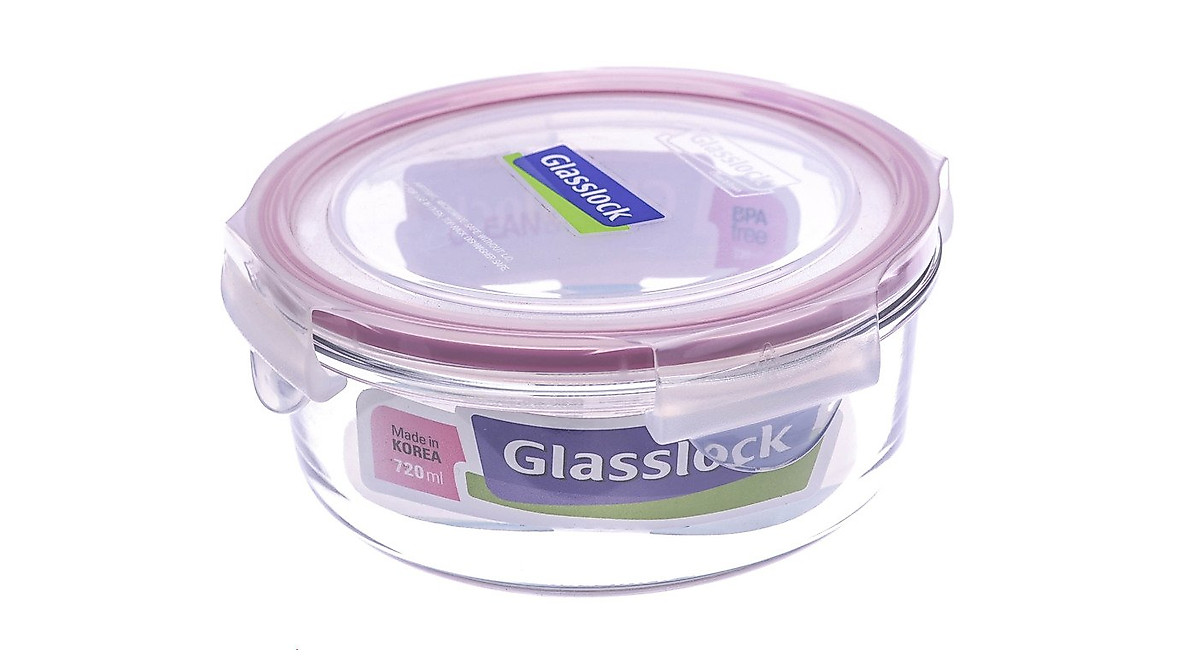 Glasslock Round Oven Safe Glass Containers - 720ml