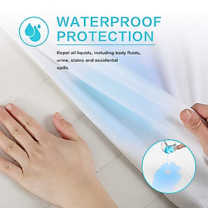 Bedecor Twin Mattress Cover,Top Protection Accidents Mattress Protector Smooth Breathable Fabric,Fitted Sheet Style,18" Deep Pocket White